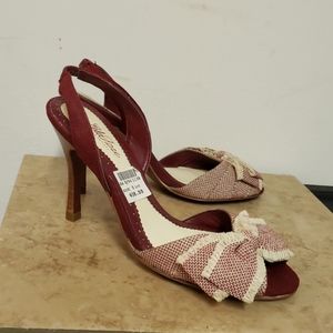 Lela Rose | Shoes | Red Bow Sandals Sz 55 | Poshmark